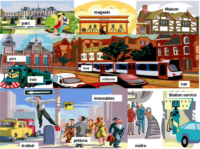 Français langue étrangère: 4ème ESO: Vocabulaire: en ville