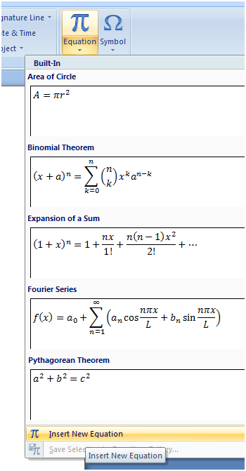 lectieticinfo: Ecuatii matematice si simboluri in word