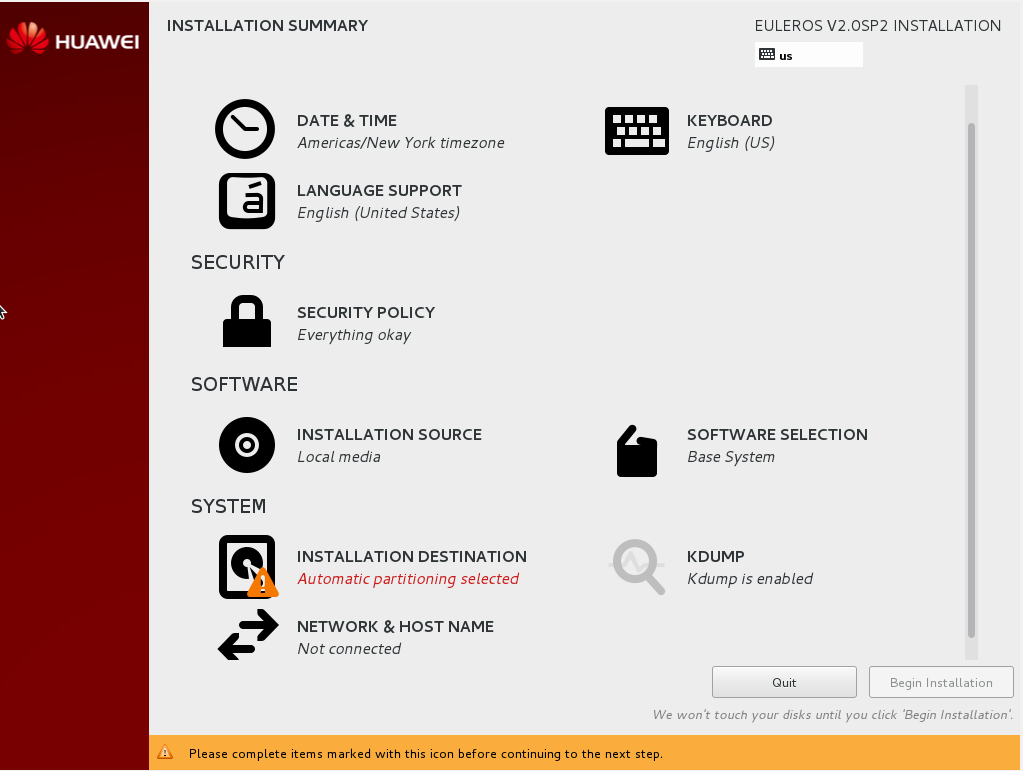 Euler OS - Huawei Enterprise Linux ~ > BOOT - R