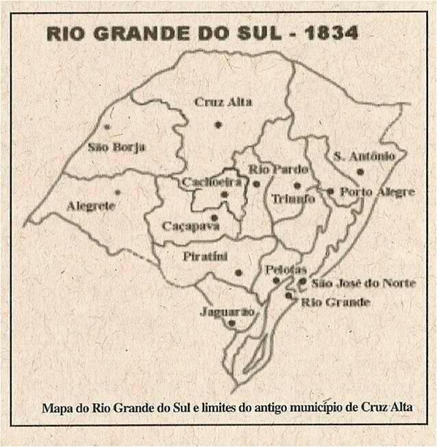 MDJ: Mapa RS de 1834