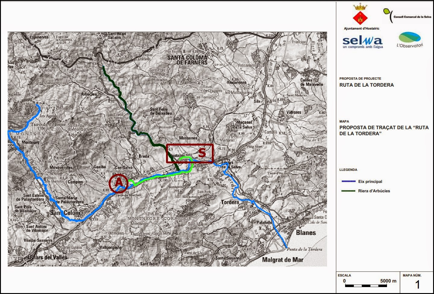 Caminaires de les Faldes del Montseny: Hostalric-Riu Tordera