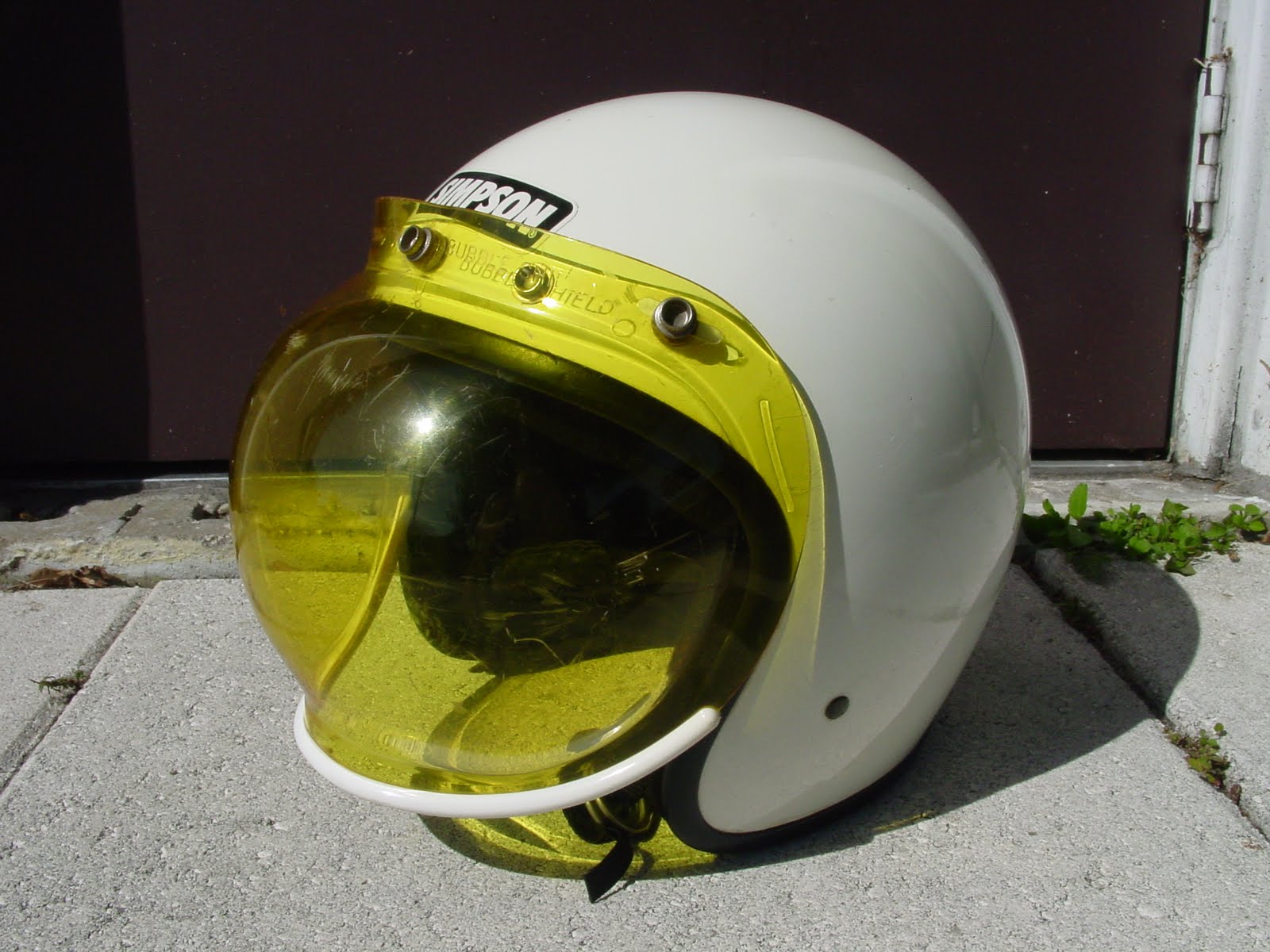 VINTAGE HIDE-OUT: 1980's Simpson Helmet with Bubble Shield