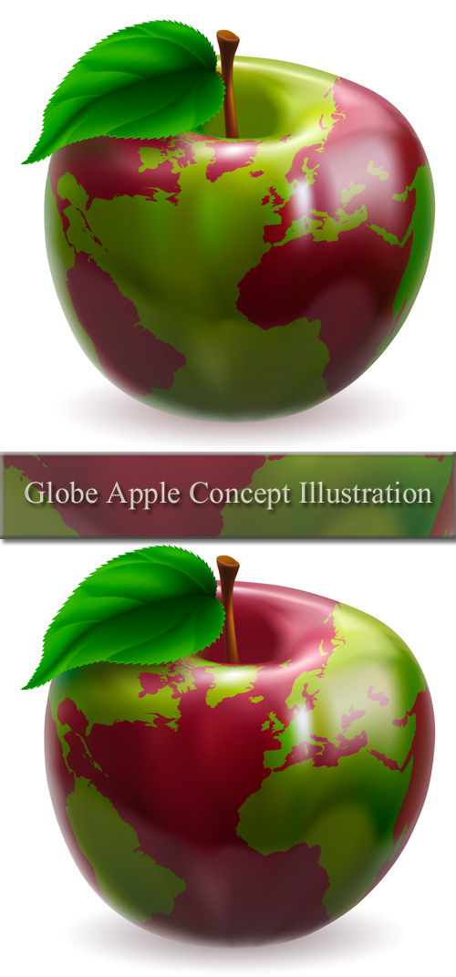 Quality Graphic Resources: Globe Apple Concept Illustration