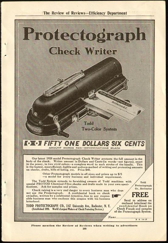 Parkwood Estate: Curious Curator: Protectograph Cheque Writer