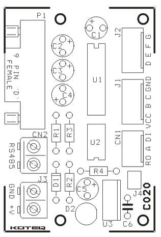 Adaptor interfata de la RS232 la RS485 | Schema Electrica