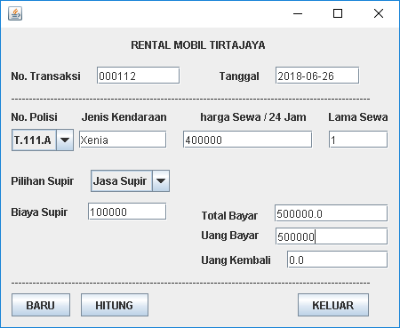 Ardiansyah_dingkoding: Aplikasi Rental Mobil (Java GUI)