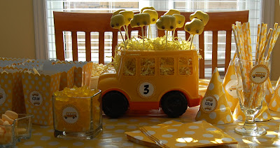 7under1designs: School Bus Themed Birthday Party!