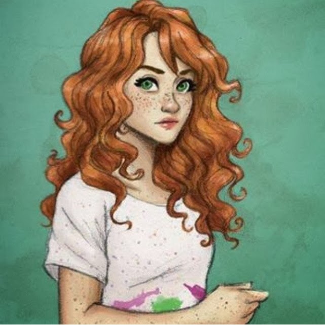 E's Book Blog: Original drawing vs. Fan art: Annabeth Chase, Percy ...