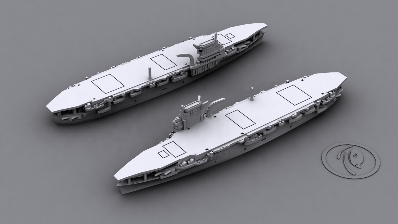 Tiny Thingamajigs: 48FN06 WIP: French aircraft carrier Béarn and ...