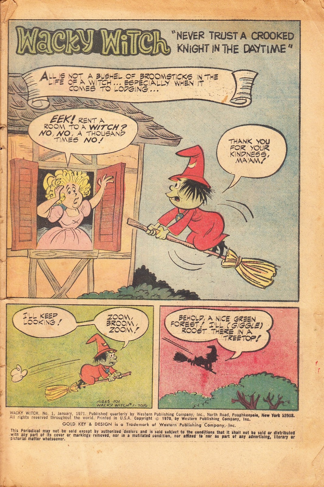 Mixed-Up Monster Club: Wacky Witch (Gold Key Comic No. 1, January 1971 ...