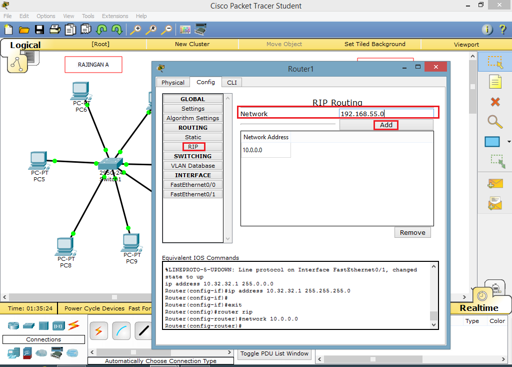 Cara menghubungkan 2 jaringan yang berbeda dengan Cisco Packet Tracer ...