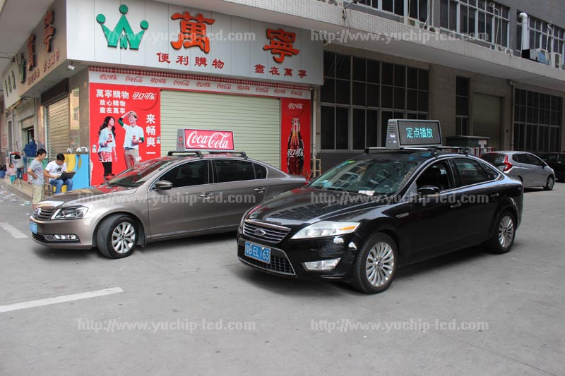 Led Screen: Two -sided digital taxi top LED display/Led Video Display ...