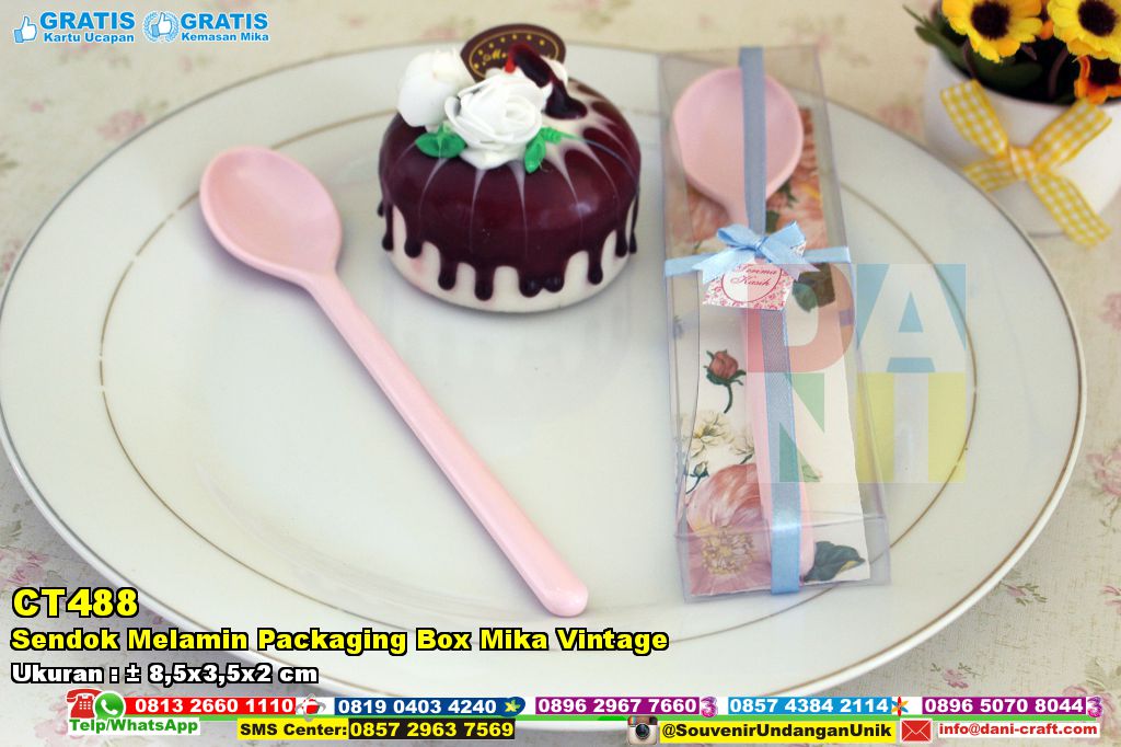 Sendok Melamin Packaging Box Mika Vintage | Souvenir Pernikahan