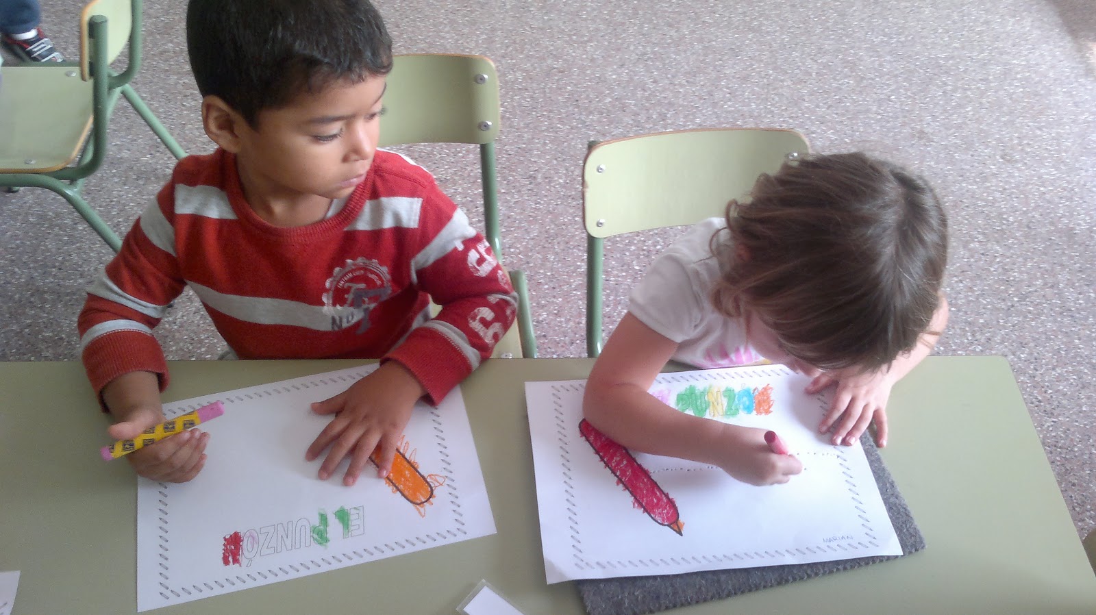 Los peques del Pla: APRENDEMOS A UTILIZAR EL PUNZÓN