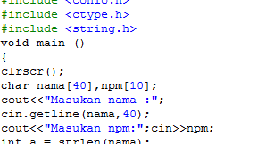 Membuat program dengan fungsi string pada C++