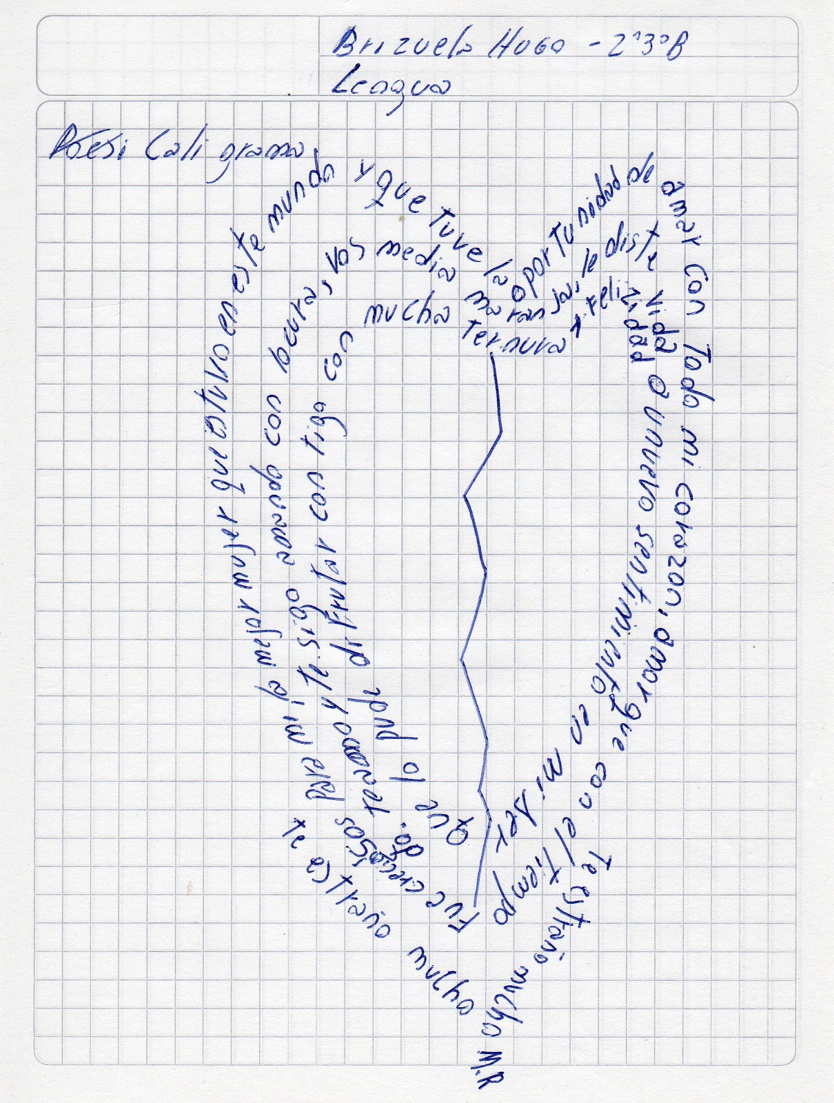 Delfines del Atardecer...: LOS CALIGRAMAS DE 2º 3ª B: