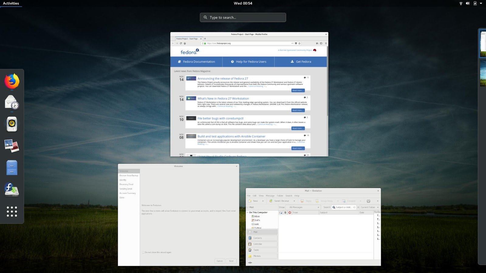 Fedora 27 GNOME: Quick Screenshot Tour - Linux notes from DarkDuck