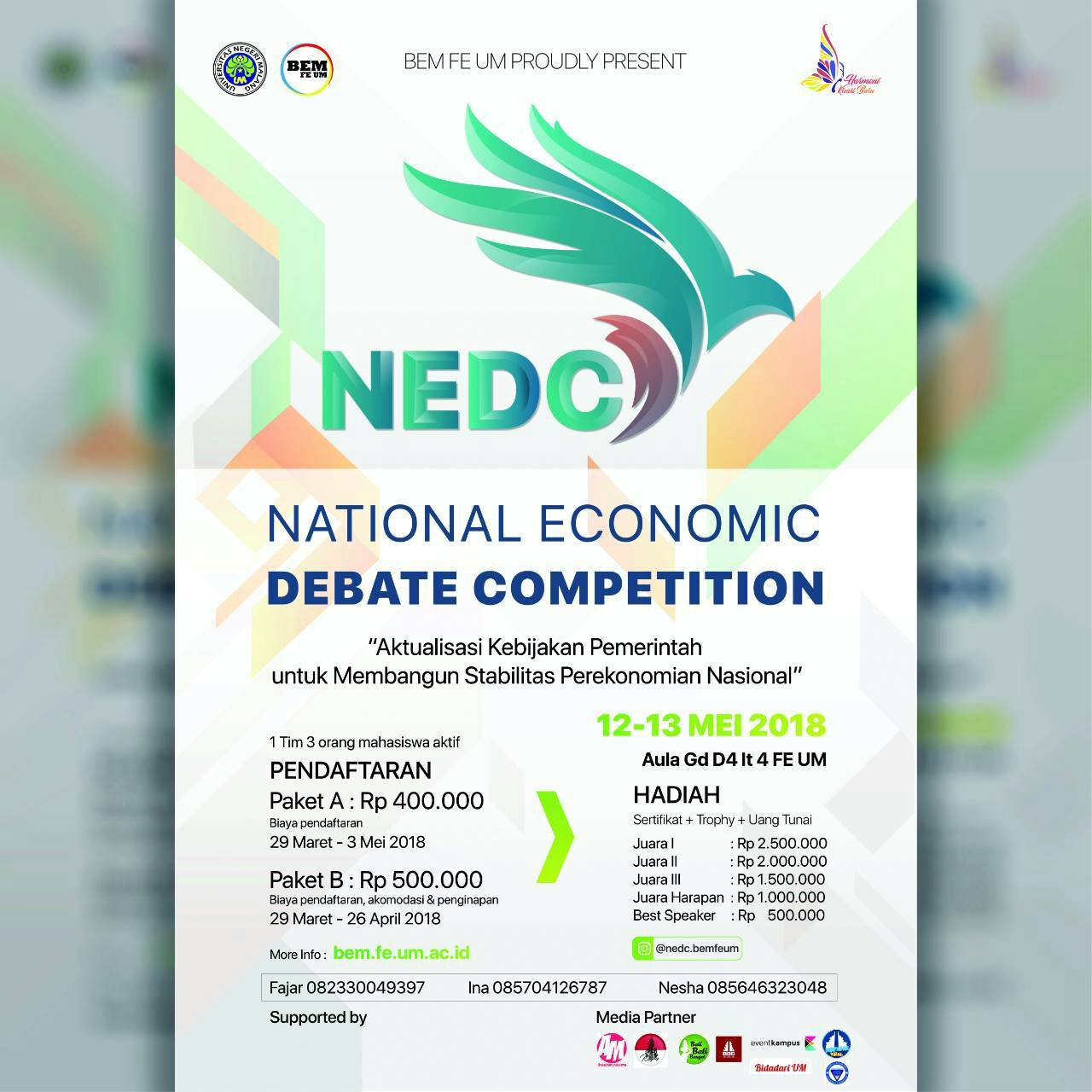 Lomba Debat Nasional NEDC 2018 di UM - Info Lomba 2023 Terbaru