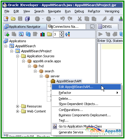 Oracle Applications: Oracle Application Framework (OAF) - Creating Search Page