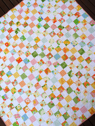 Red Pepper Quilts: A Finished Checkerboard Quilt