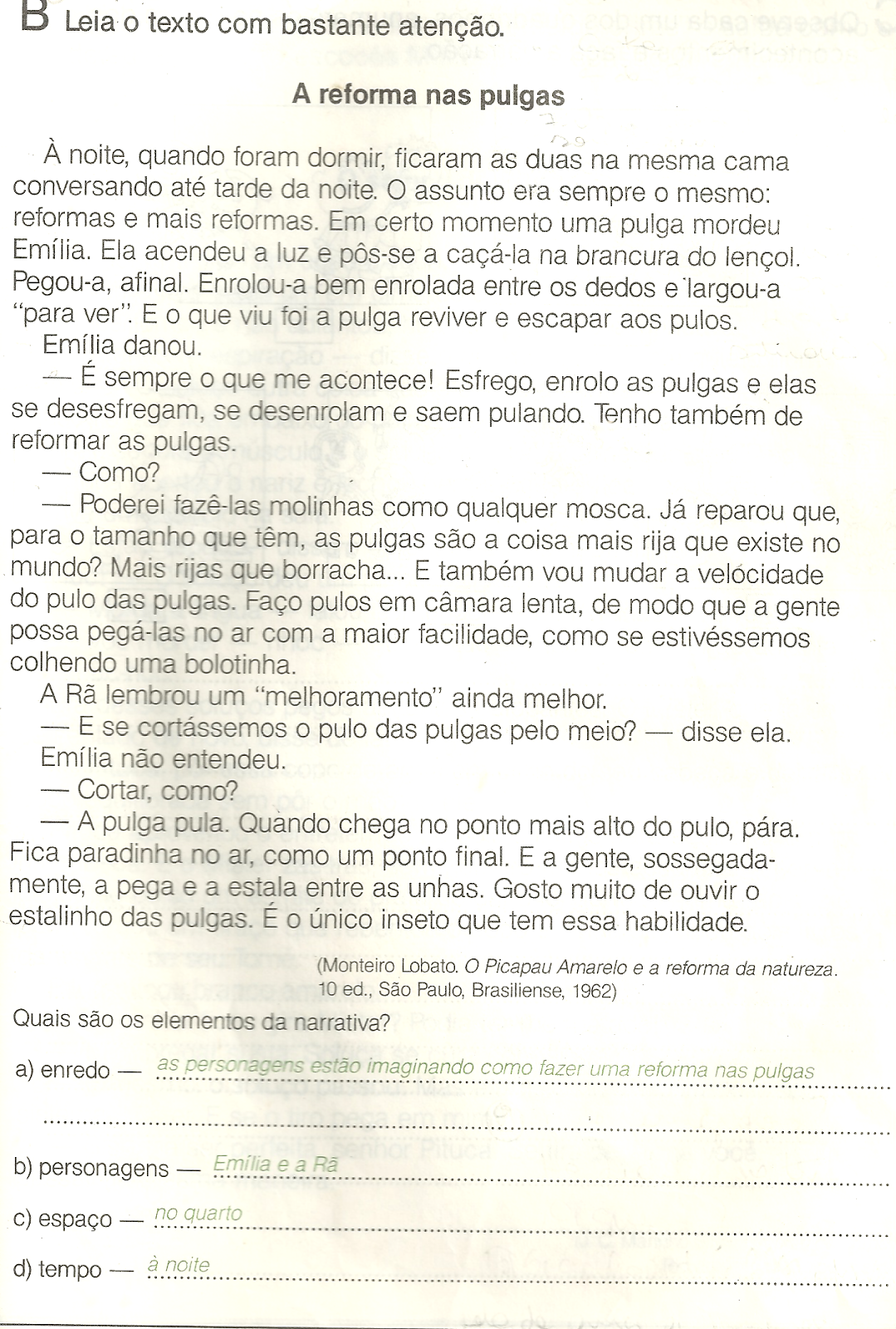 ATIVIDADES PEDAGÓGICAS: Interpretação de texto com diálogo