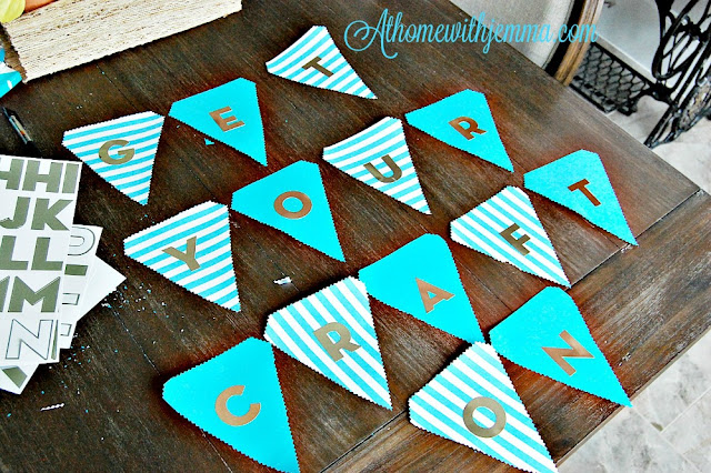 Get Your Craft On ~DIY Banner - At Home with Jemma