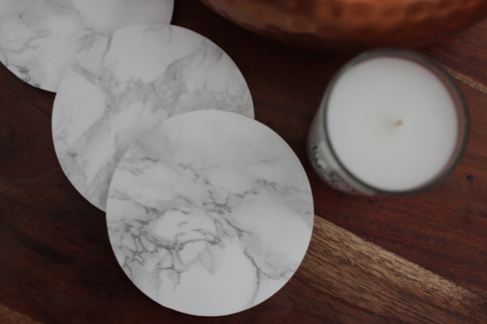 Five Minute Style: DIY Marble Coasters