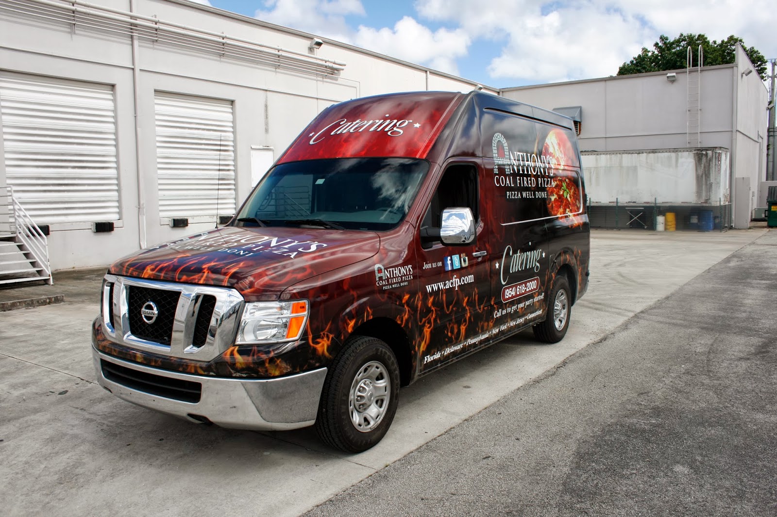 Nissan NV Van 3M Vehicle Wrap Advertising | Anthony Coal Fired Pizza ...
