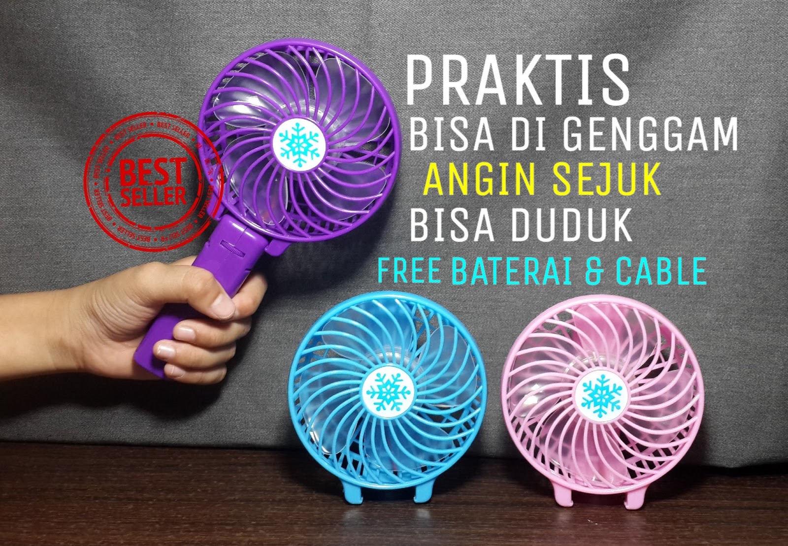 Sweetie Grosir: KIPAS ANGIN TANGAN PORTABLE