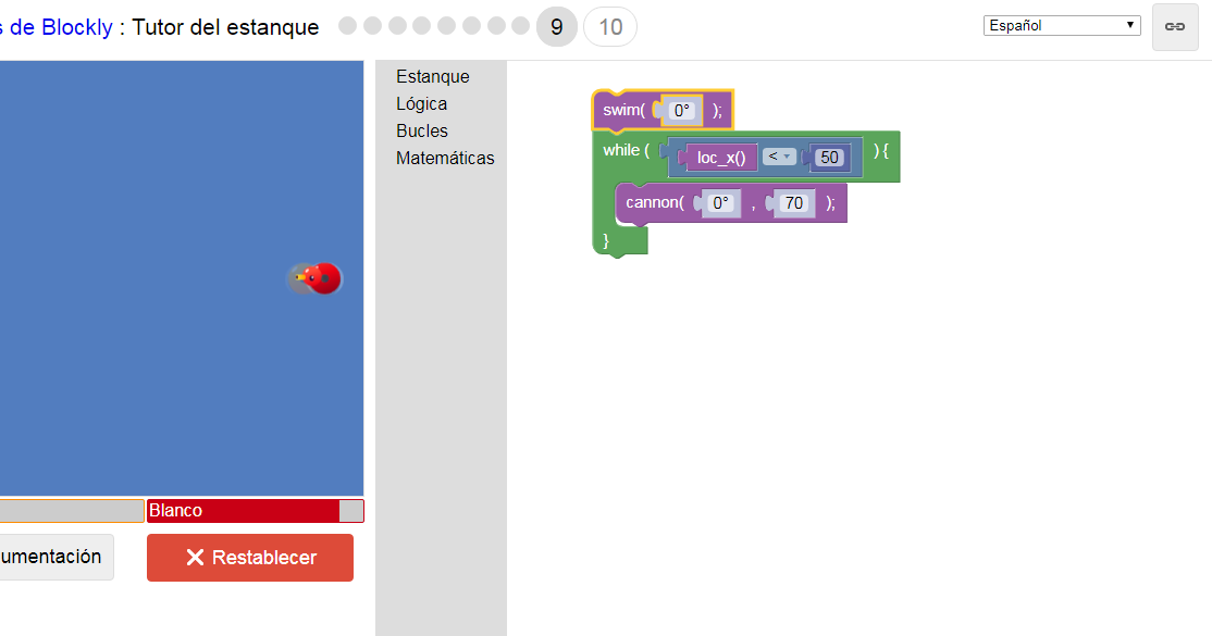 Tecnologías de la Información I : JUEGOS DE BLOCKLY