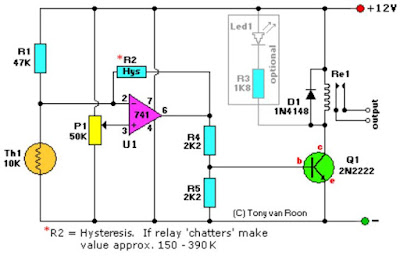 Simple Heat Sensor Circuit Diagram