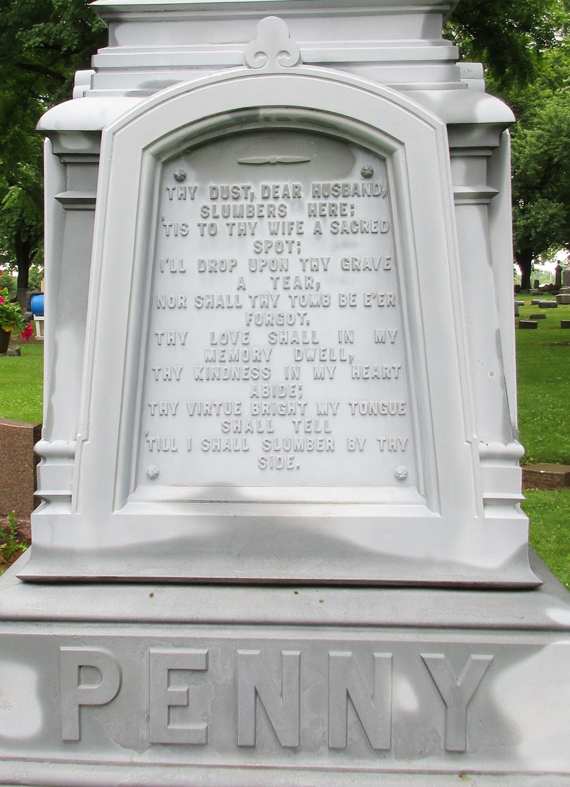 Graveyard Rabbit of Sandusky Bay: Edwin and Jane Penny Monument at ...
