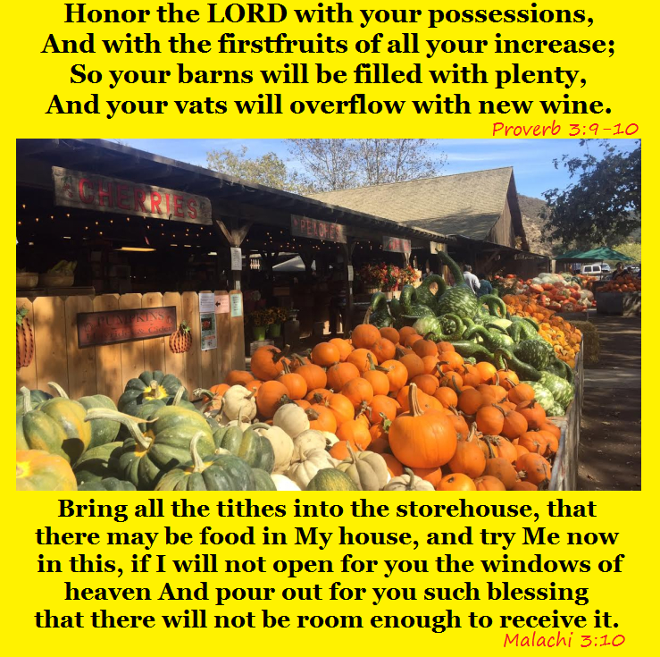 A Christian's Worldview: Proverb 3 Honor The Lord With Your Blessings