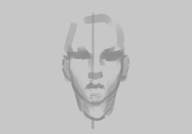 The sketching stroll...: Face rough sketch - process