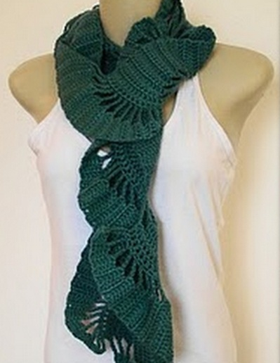 Spiral scarf - CrochetRibArt