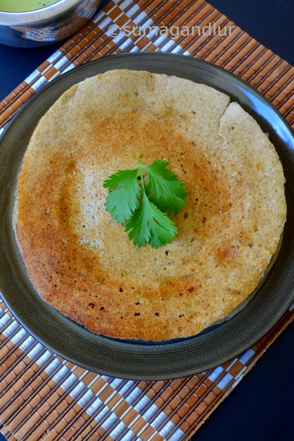 Veggie Platter: Temple Prasadams ~ Azhagar Kovil Dosai / Black Gram Dosa