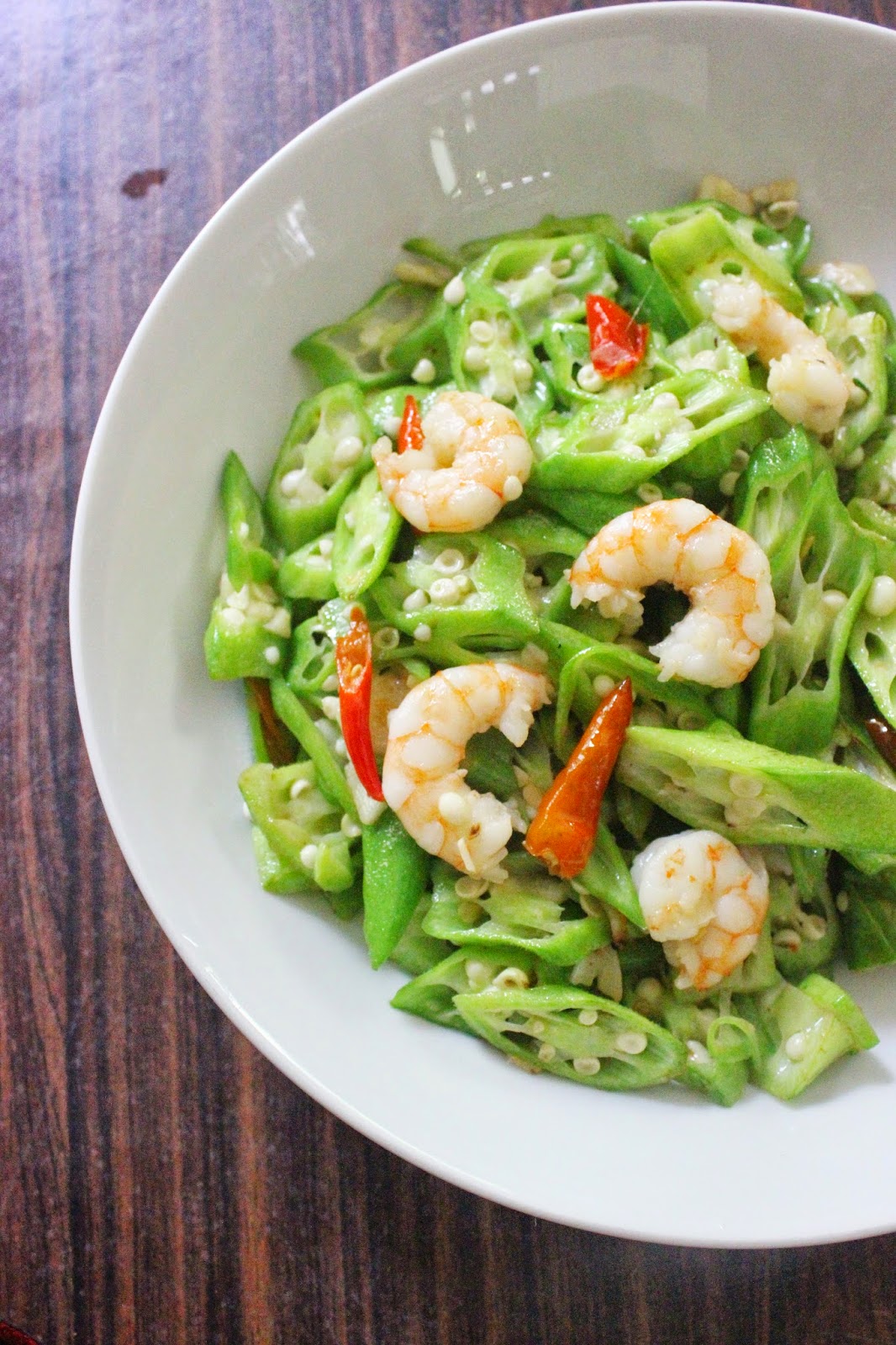 The Morning After: LADY FINGER FRY WITH SHRIMP