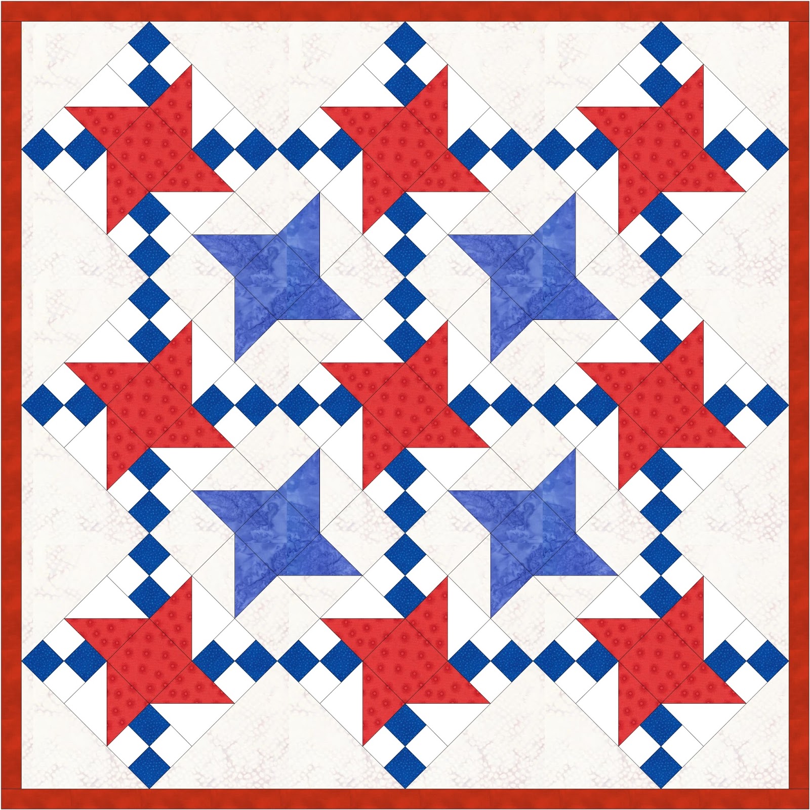 PamelaQuilts: Four Patch Alternate Block three - Chained Friendship ...