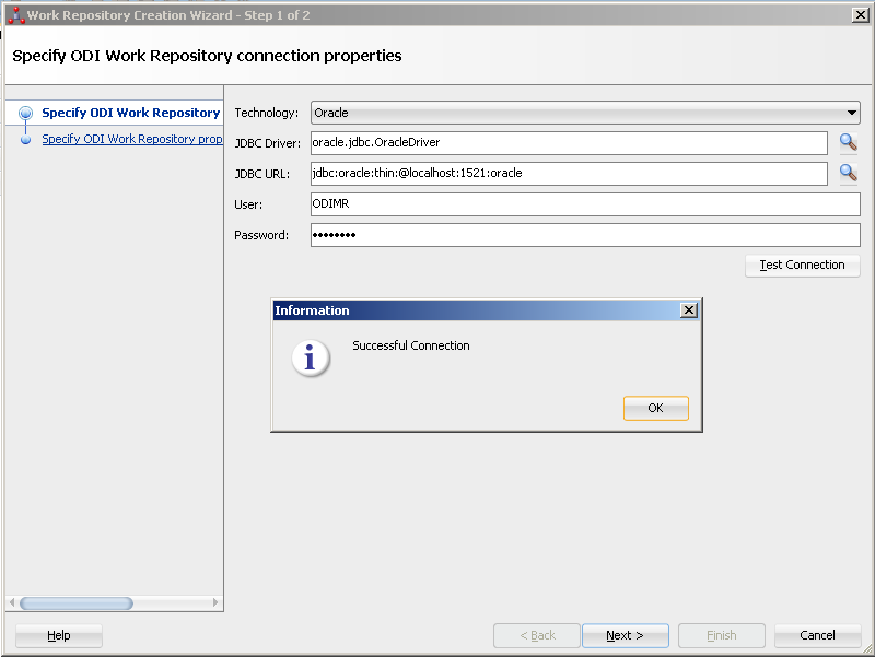 Creation of Master and Work Repository in ODI 12C & ODI 11g