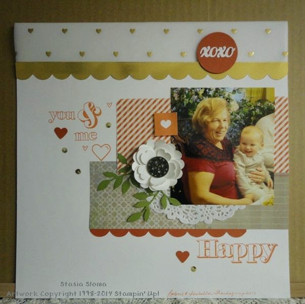 Stampin' & Scrappin' with Stasia: May Flower Scrapbook Page