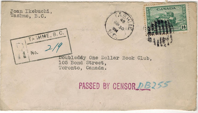 Postal History Corner: Japanese Canadian Relocation WWII