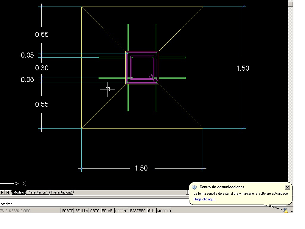 VIVIENDA EN AUTOCAD: DETALLES DE LAS BASES