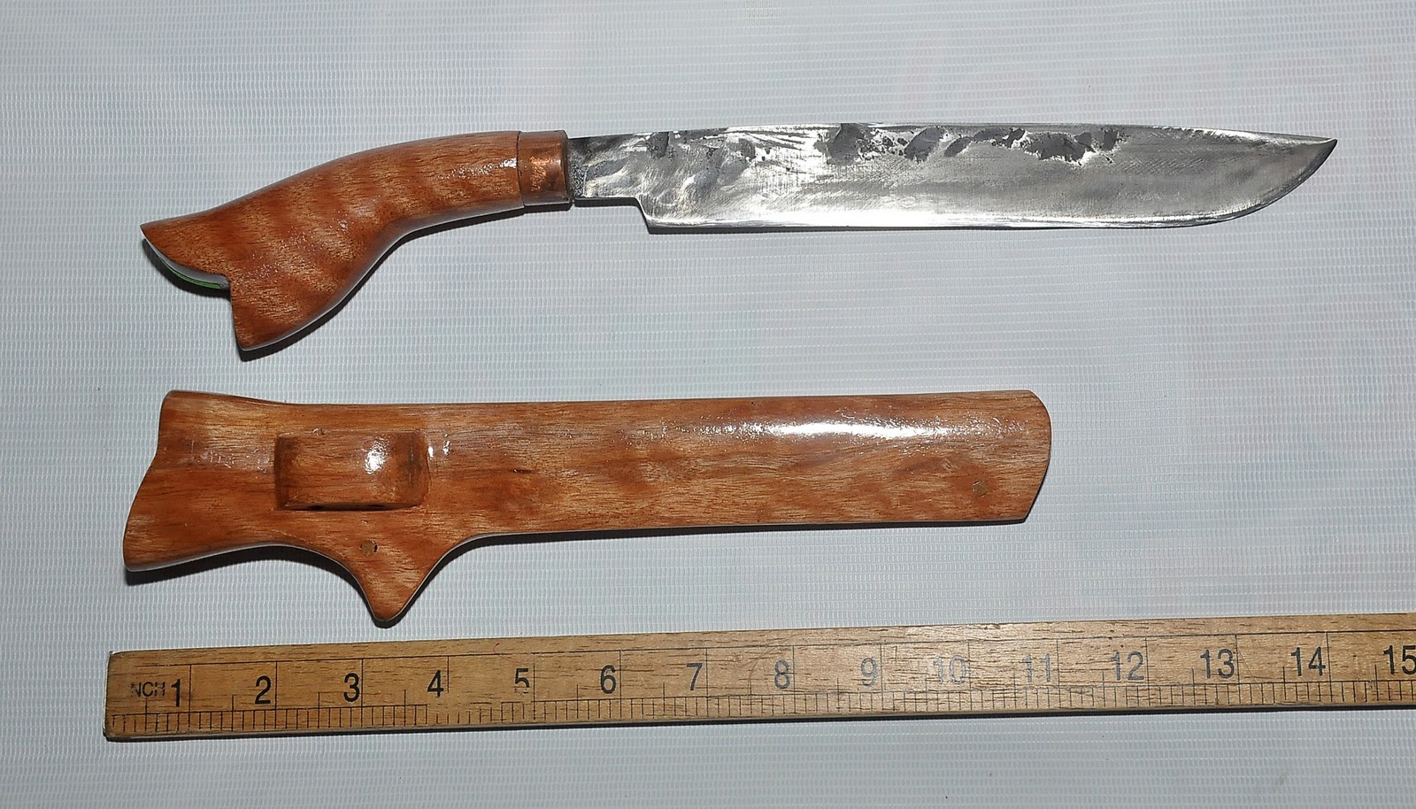 Parang Tamman. Pertukangan Hulu dan Sarung parang.