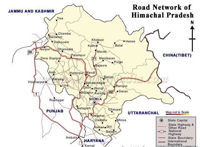 Himachal Information: Maps of Himachal Pradesh