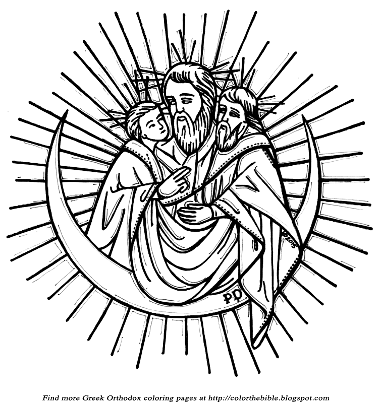 The Holy Trinity Sits On The Moon | Color The Bible