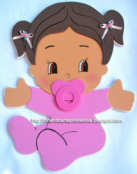 Eu Amo Artesanato: Boneca Bebe de Eva com Molde