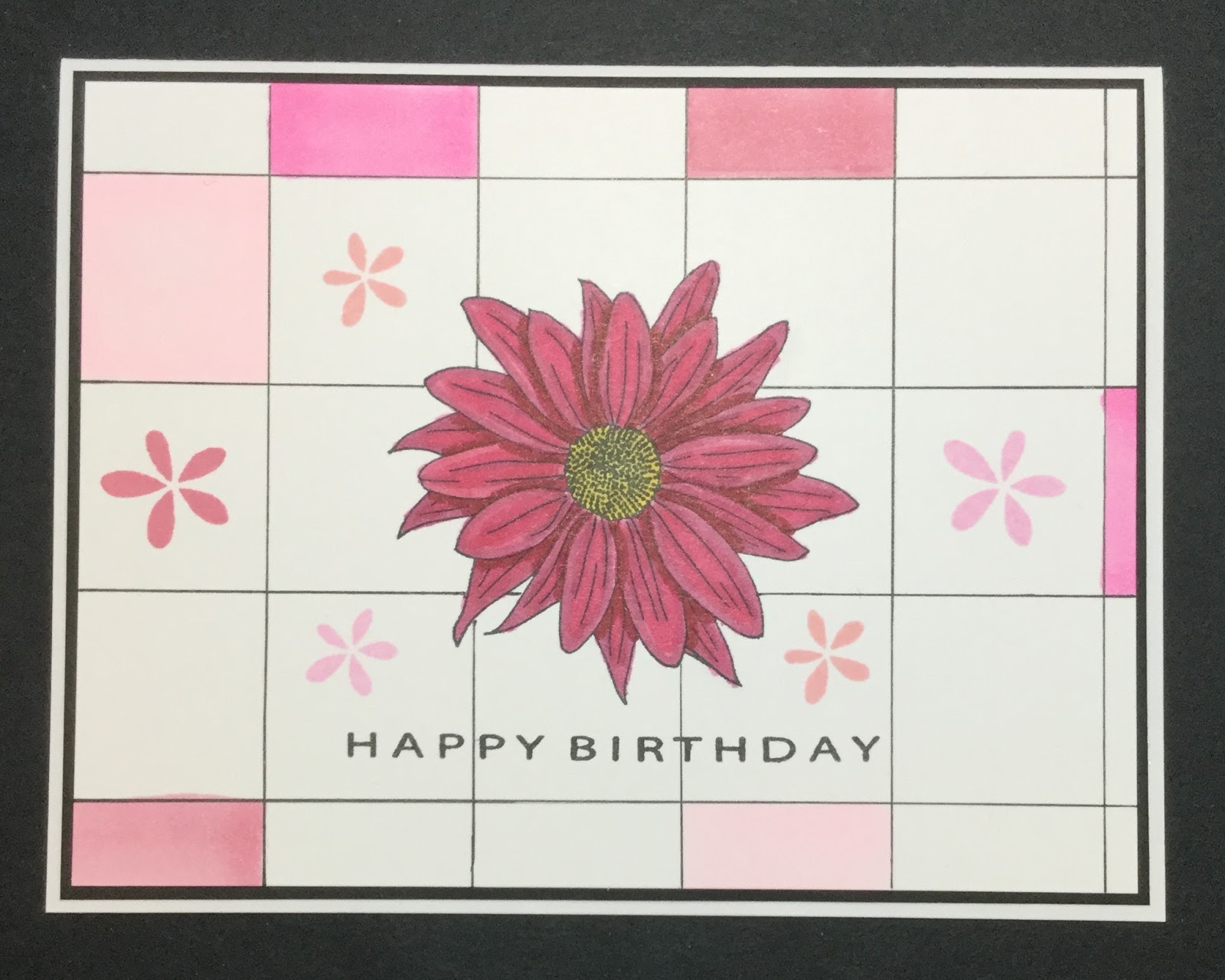Early Morning Crafts: Birthday Grid Card