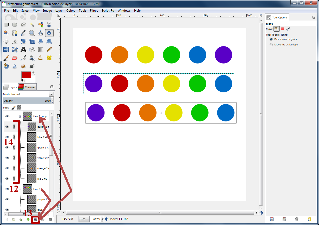 Clown Fish Cafe: Alignment and Distribution of Graphic Elements in GIMP