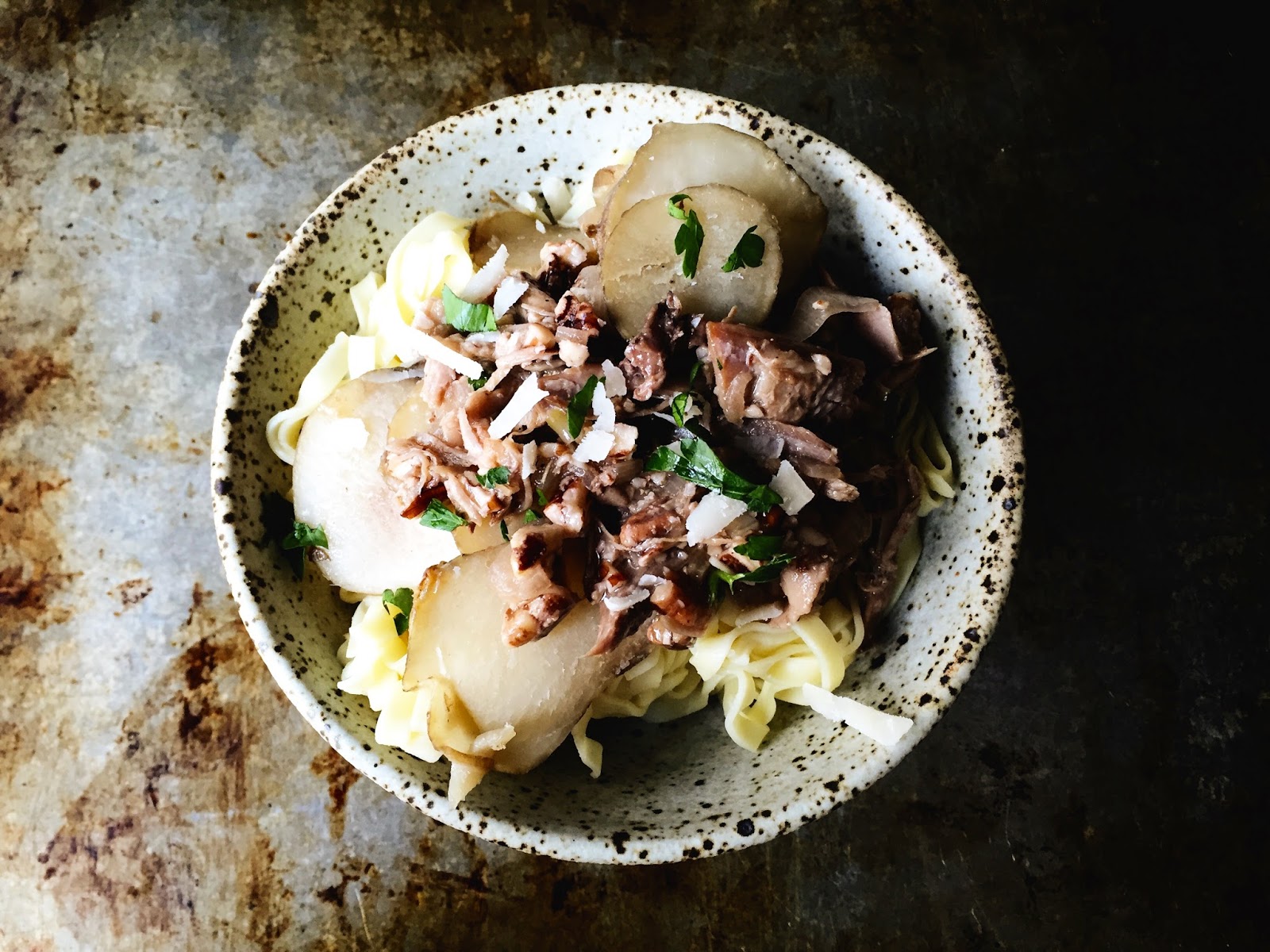 Duck Confit and Tagliatelle