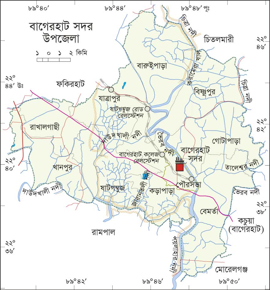 Bangladesh Map All: Bagerhat Sadar Upazila MAP